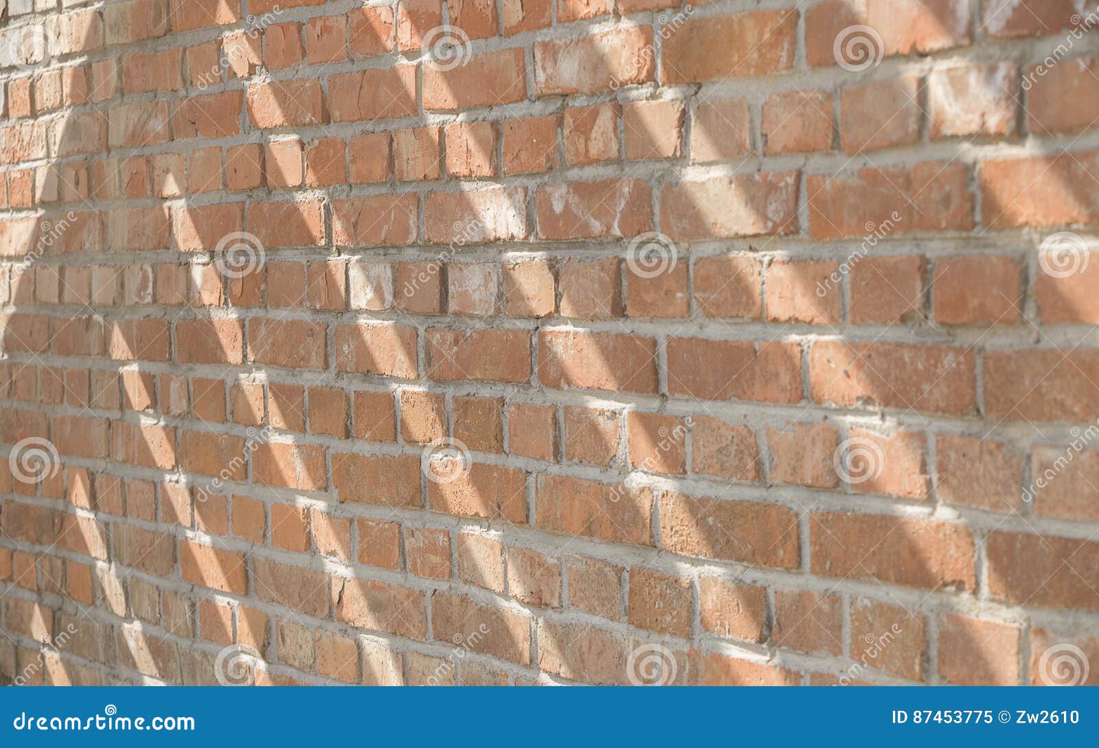 A brick wall in shadow stock image. Image of brick, build - 87453775