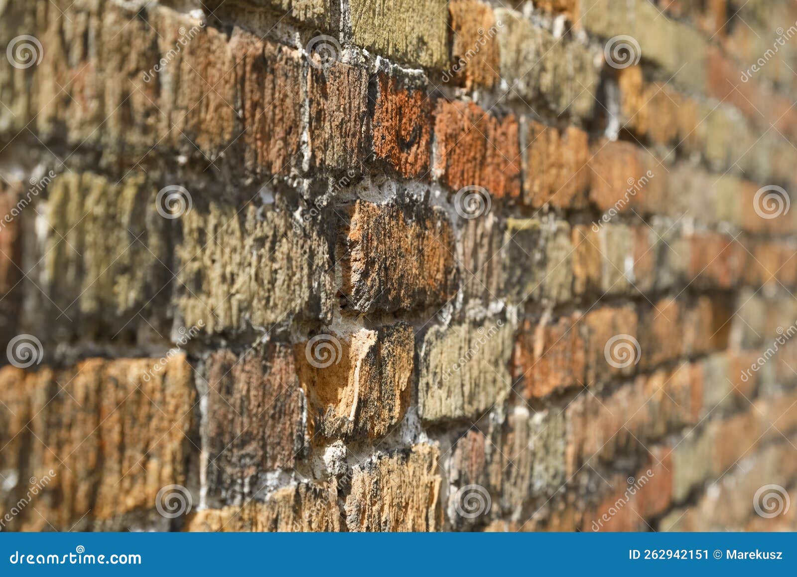 Brick Wall Shown at an Angle Stock Image - Image of abstract, details ...