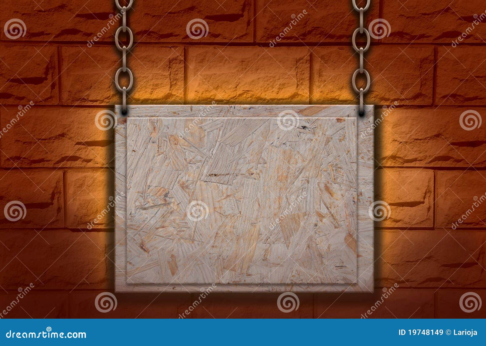 Brick Wall with a Sign Board Stock Image - Image of placement, posters ...