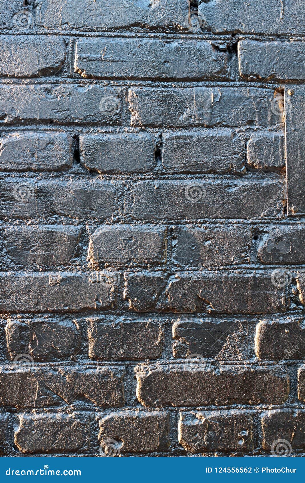 Brick wall in silver paint stock photo. Image of dark - 124556562