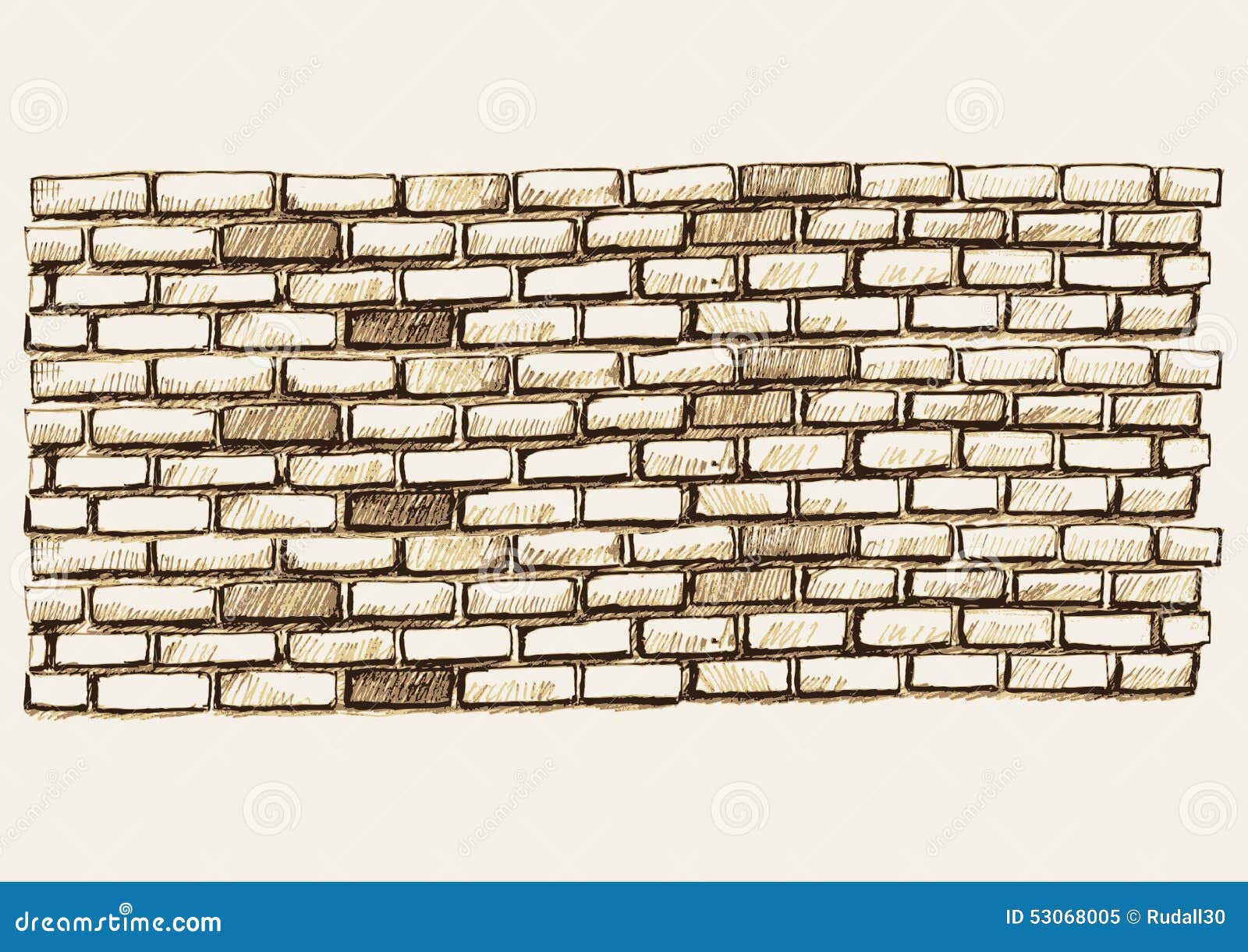 Brick Wall Cartoon Vector | CartoonDealer.com #53068005