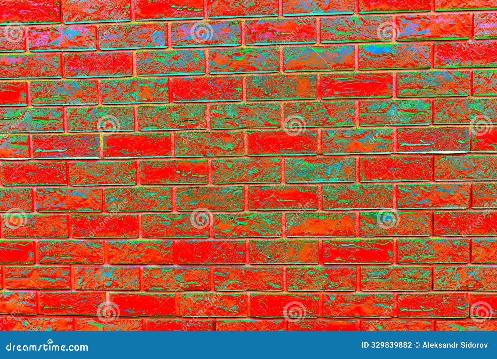 Brick Wall with Smooth Masonry, Changed Color Scheme, Brick Wall with ...