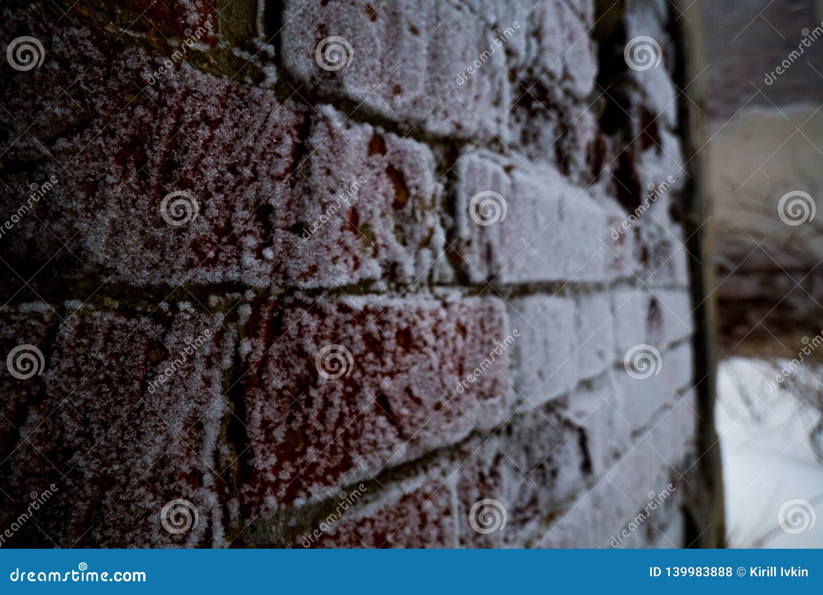 Brick wall in the snow stock photo. Image of snow, brickbrick - 139983888