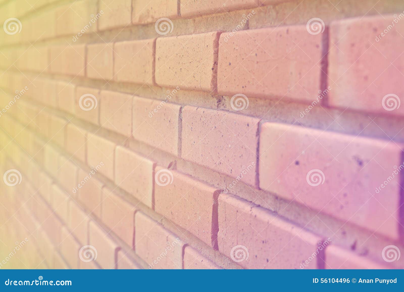 Brick Wall in Soft Retro Style for Abstract Background. Stock Photo ...