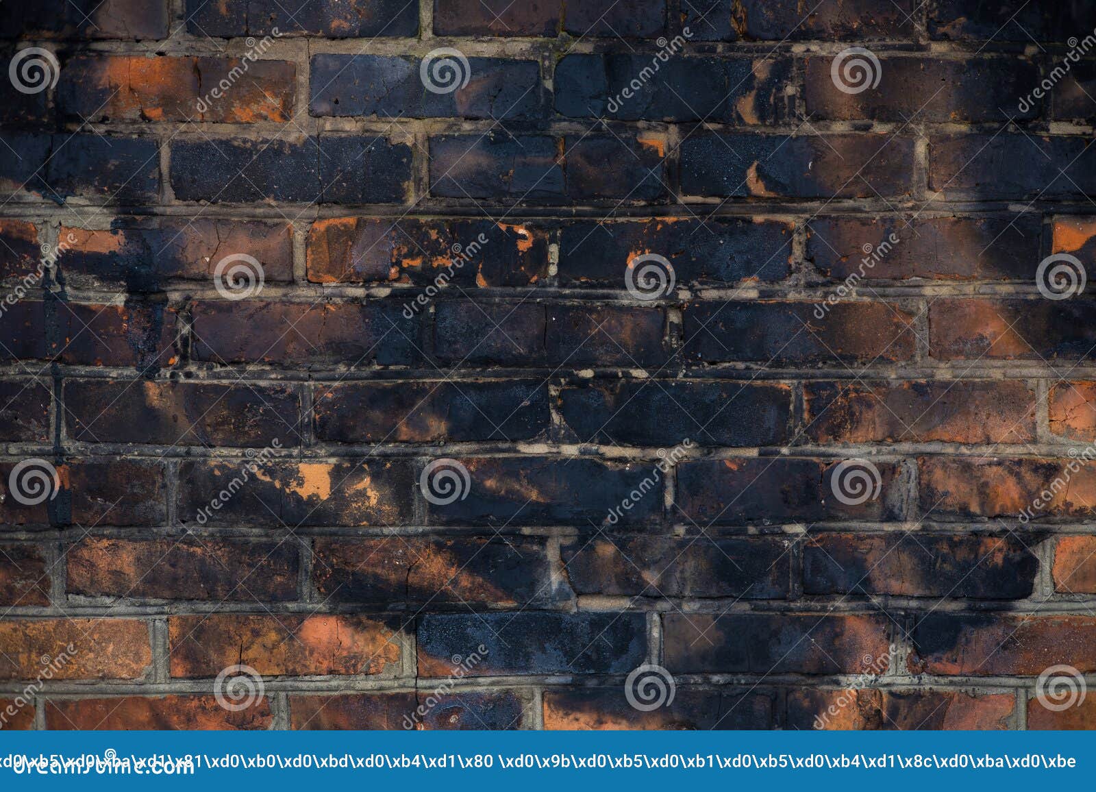 Brick Wall with Soot Marks after a Fire a Close-up of a Brick Wall ...