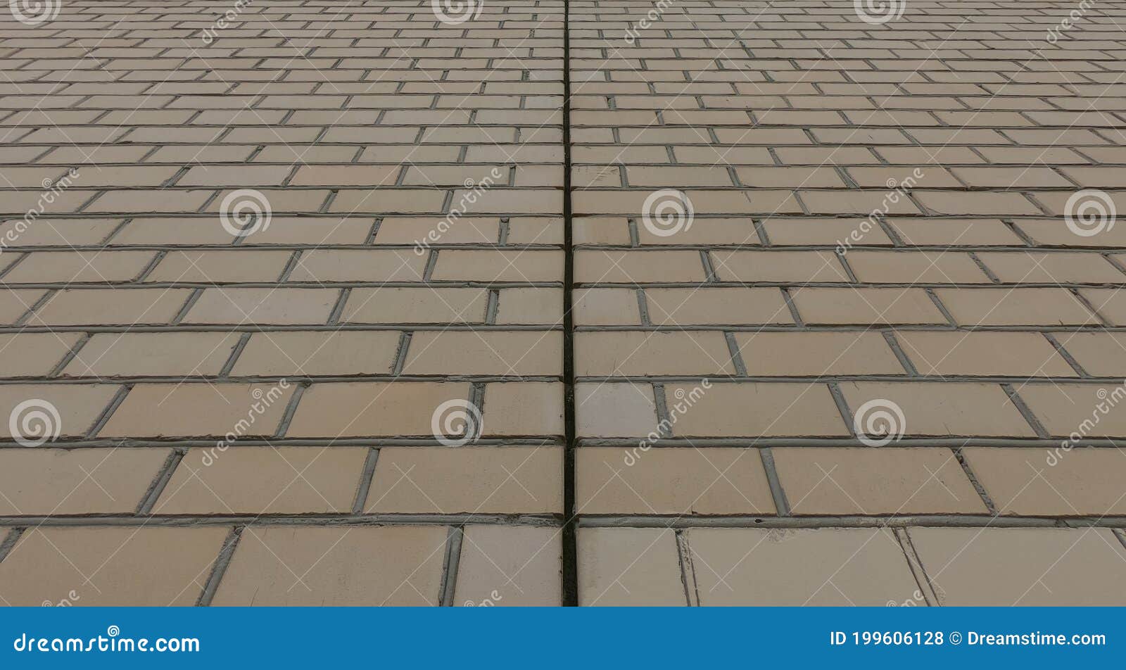 Brick Wall Split Cracked Endless Up Stock Photo - Image of colorful ...