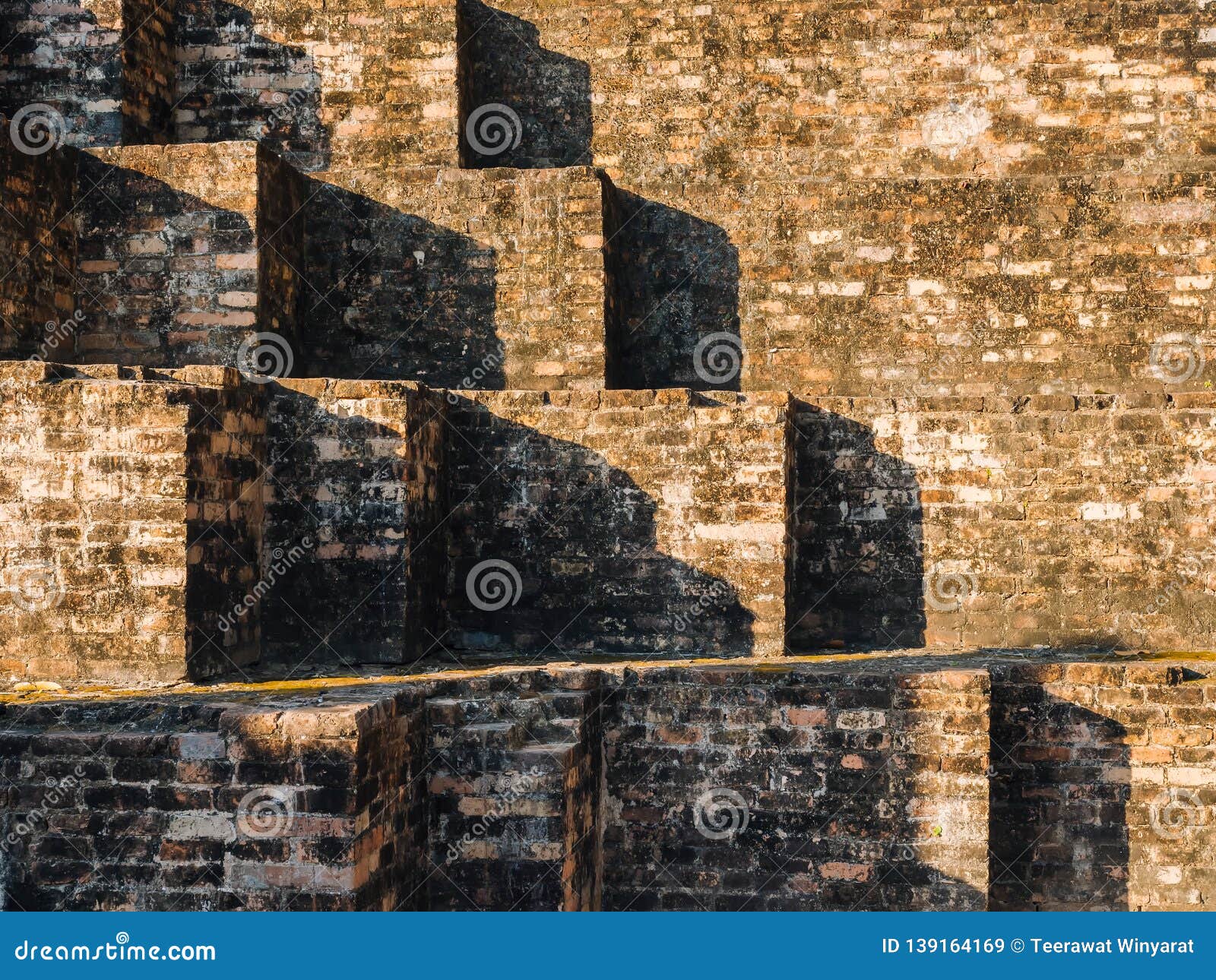 Brick Wall Stairs Pattern Background Brickwork Architecture Details ...