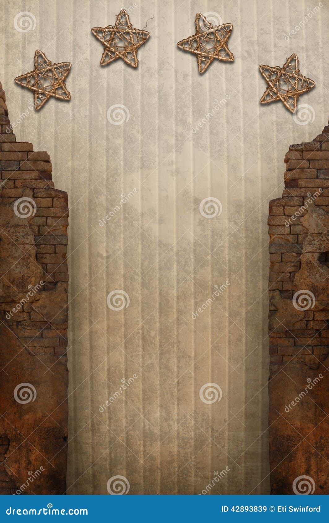 Brick wall with stars stock image. Image of wall, concept - 42893839