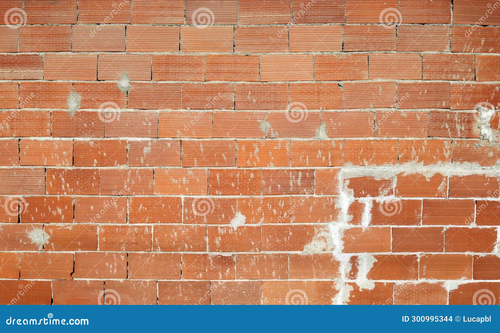 Brick Wall before Starting Plastering. Stock Photo - Image of rough ...