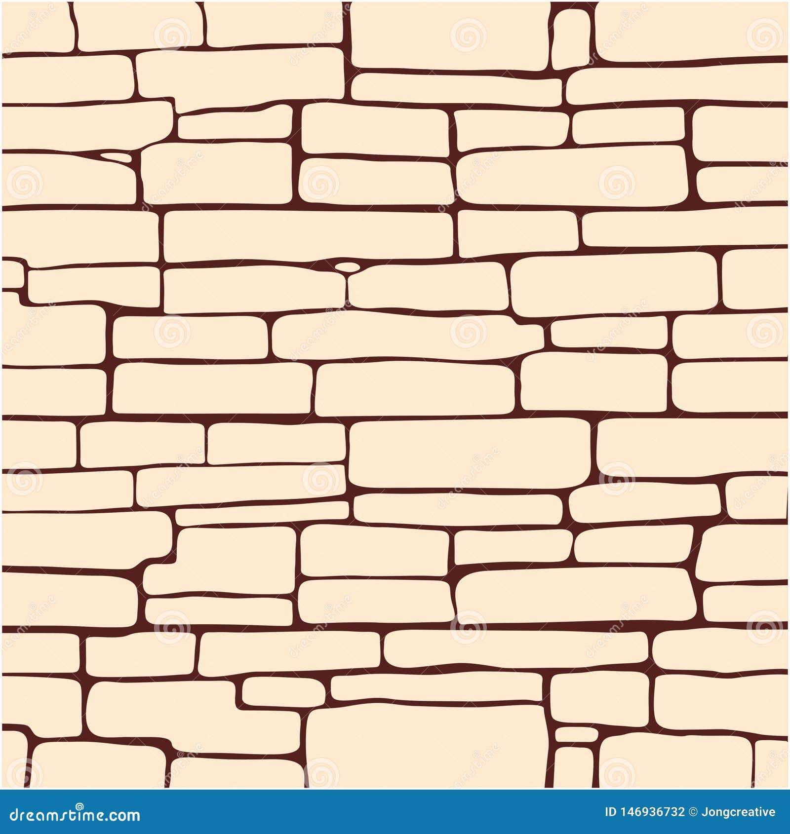 Brick Wall Stone Pattern Texture Background Decoration Stock Vector ...
