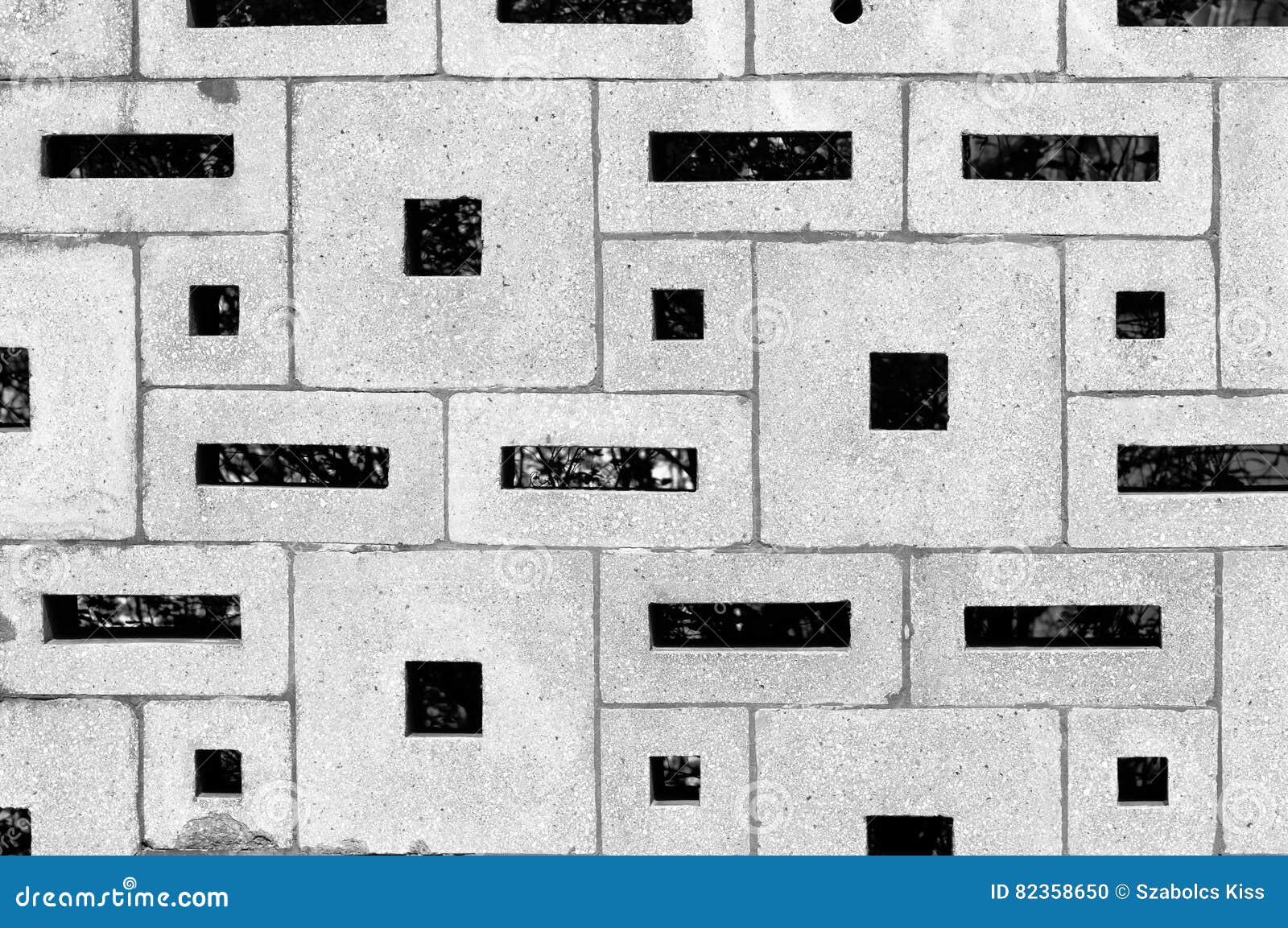 Brick Wall Surface Built from Various Rectangular Blocks Stock Photo ...