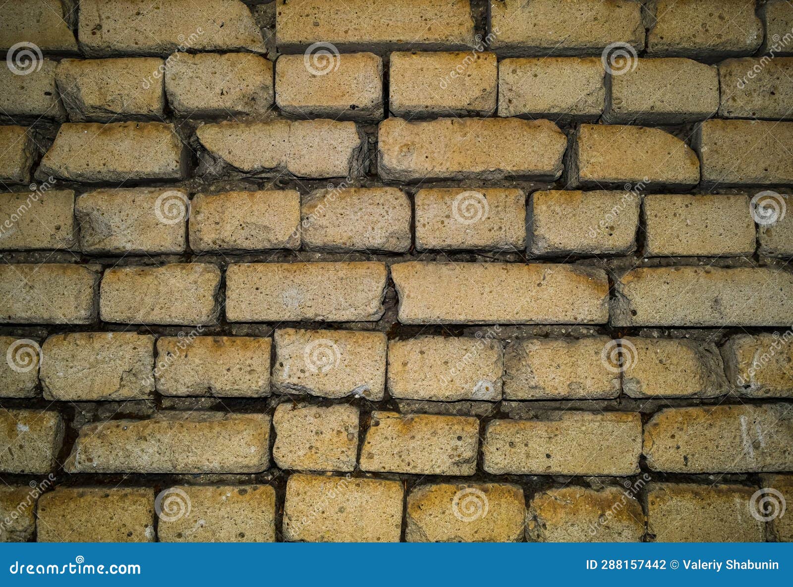 Bricks yellow stock photo. Image of texture, design - 288157442