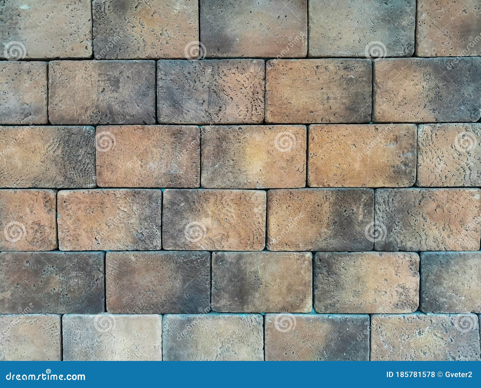 Brick Wall Texture Background Material with with Wide Bricks Stock ...