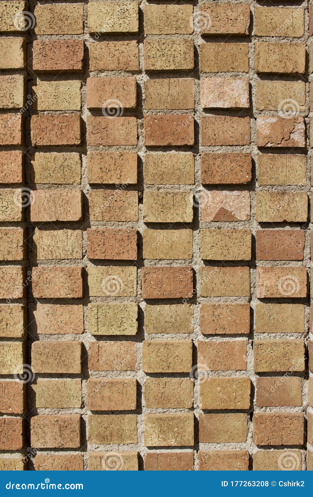 Brick Wall Texture Background with Protruding Square Shape Bricks Stock ...