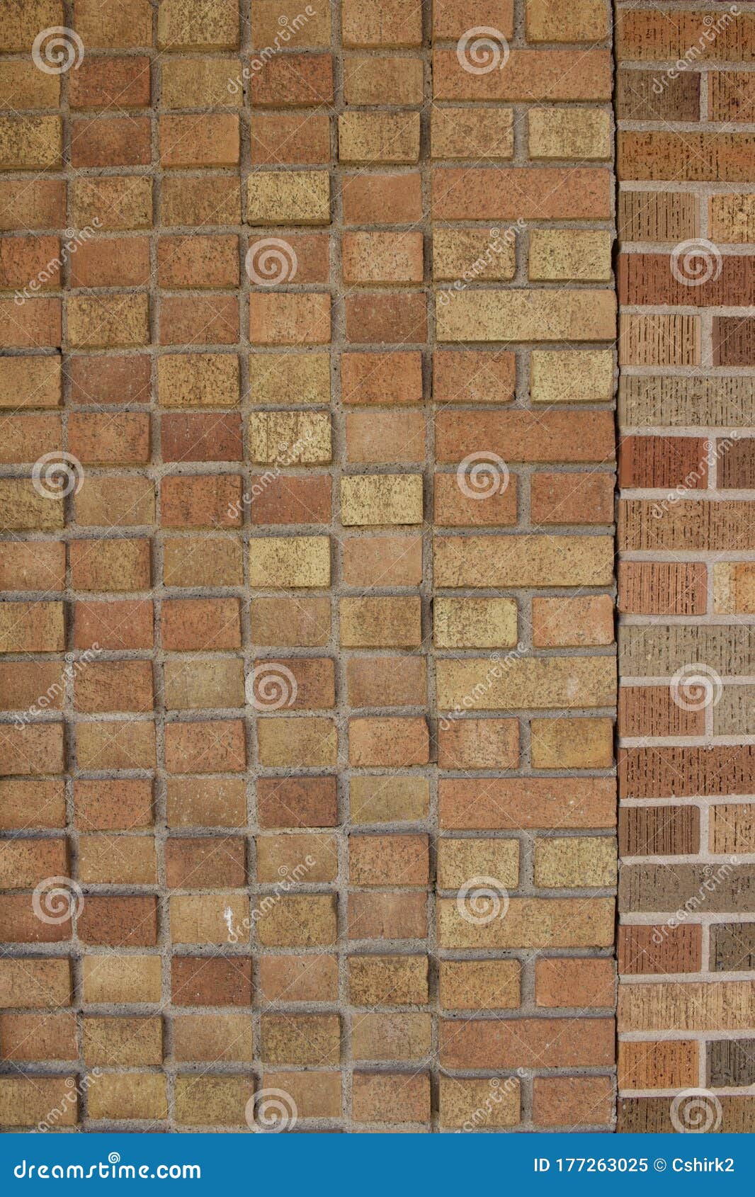 Brick Wall Texture Background with Protruding Square Shape Bricks Stock ...