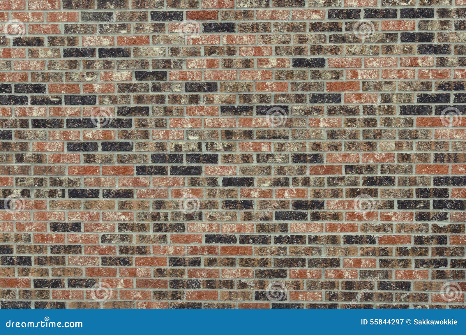 Brick Wall Texture with Grungy Feel Seen from Front Stock Image - Image ...