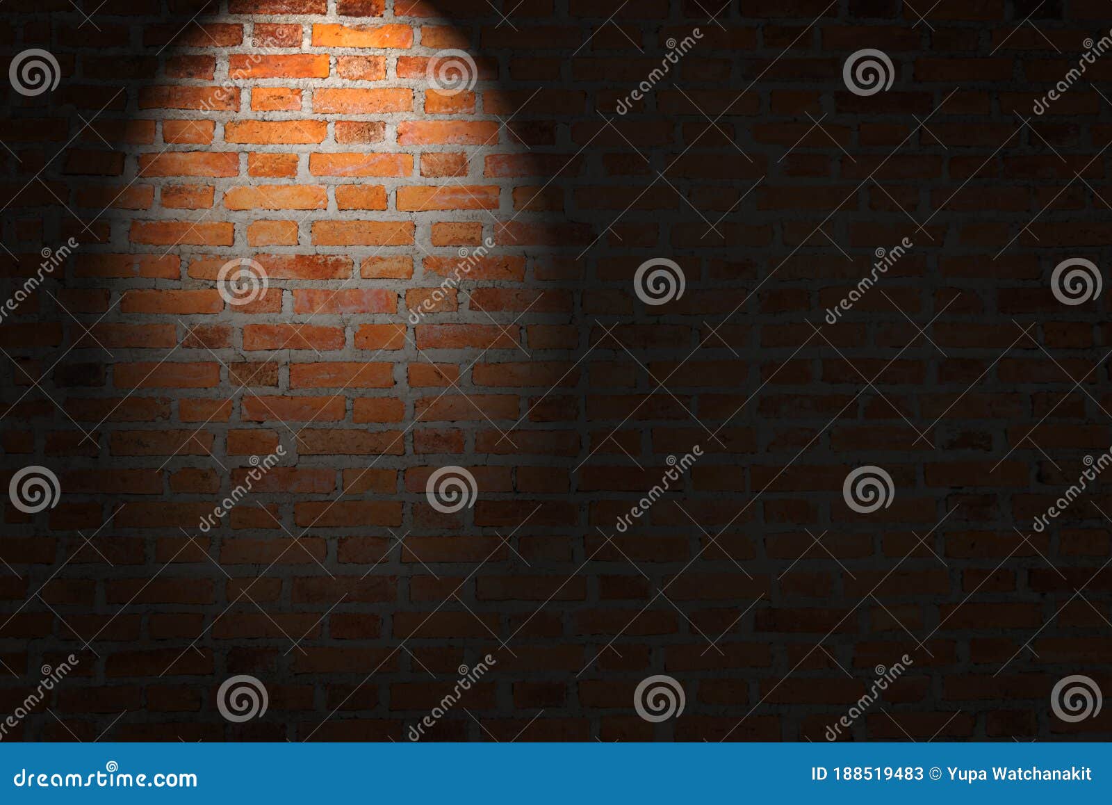 Brick Wall Texture with Light Stock Image - Image of pattern, concrete ...