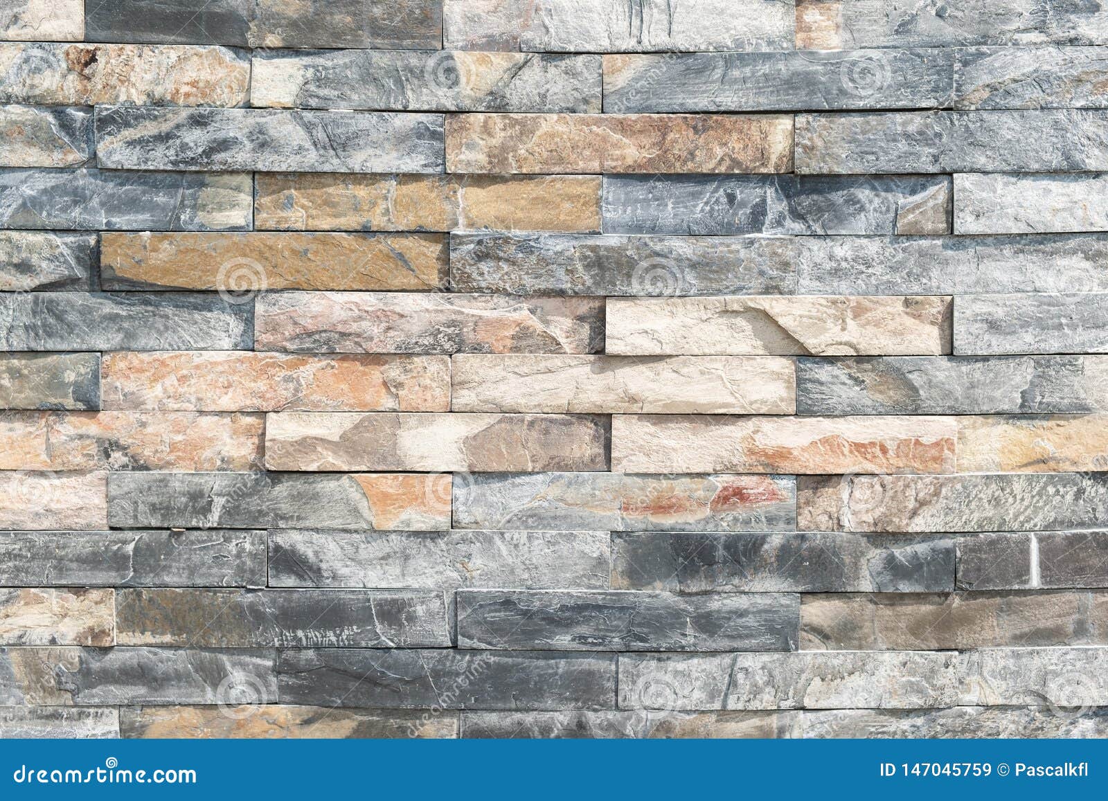 Brick Wall , Texture of Multi Colored Stone Blocks Closeup Stock Image ...