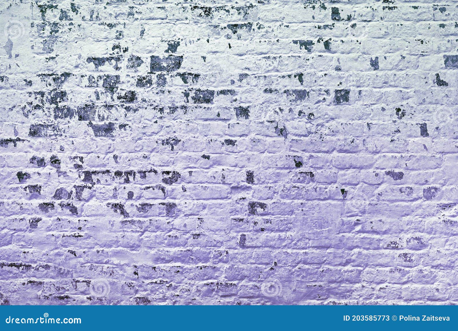 Brick Wall Toned Blue Gradient. Isolated Colored Brickwork Material ...