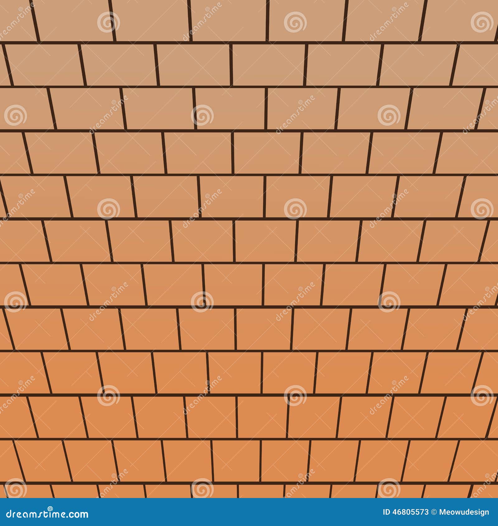 Brick Wall, Top-down View Perspective Stock Vector - Illustration of ...