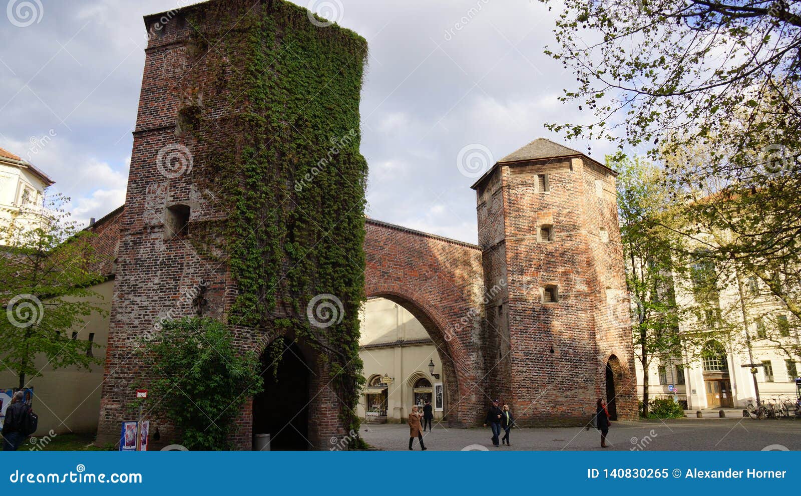 Brick Wall Tower in Ancient Town Part Editorial Image - Image of ...
