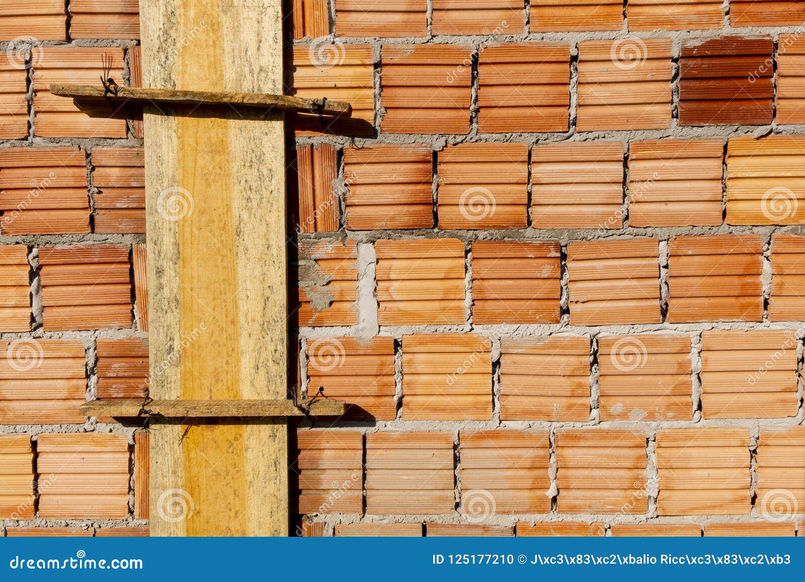 Brick Wall Under Construction Stock Photo - Image of build, layers ...