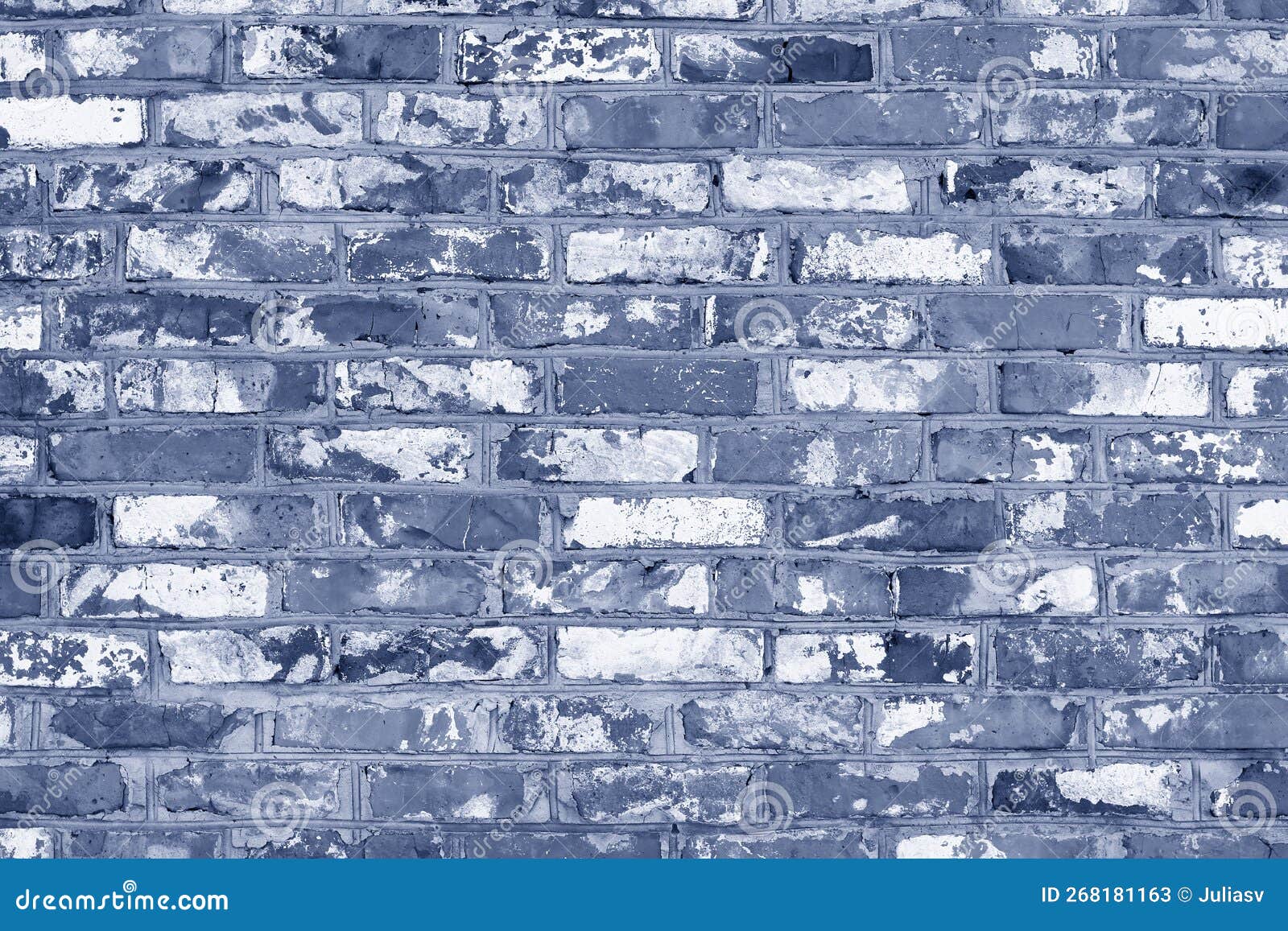 Brick Wall with Unusual Blue Bricks Stock Image - Image of broken ...
