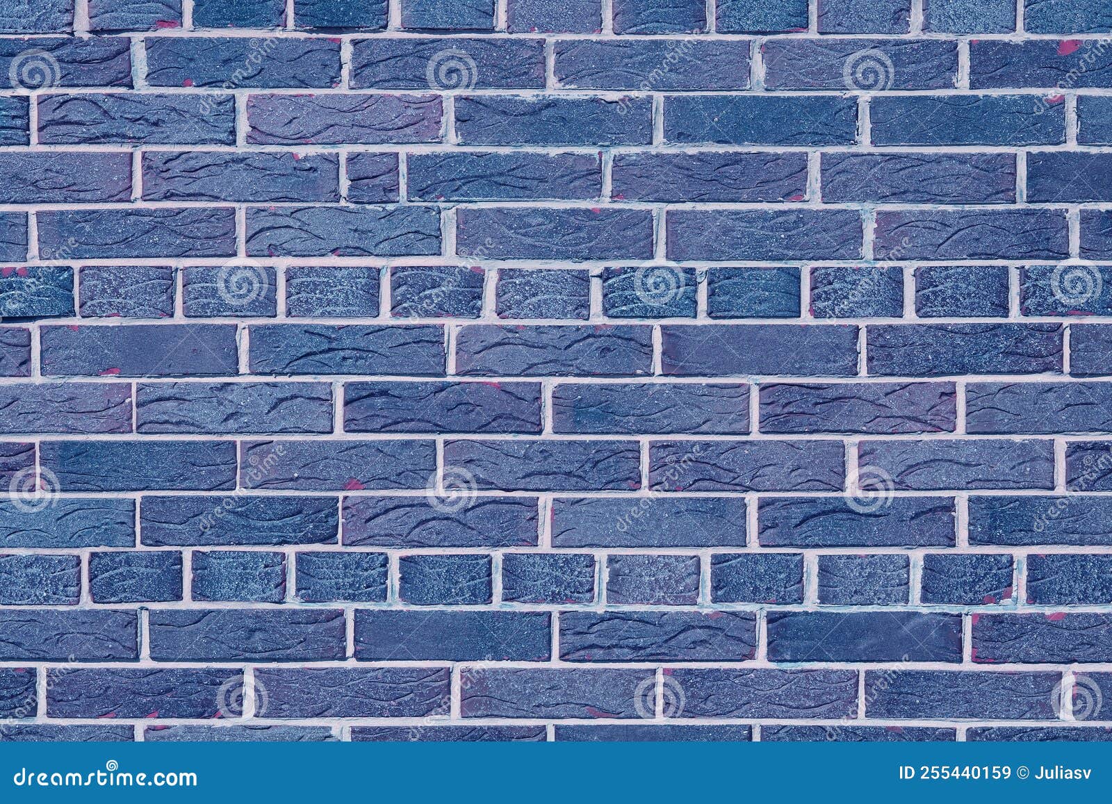 Brick Wall with Unusual Blue Bricks Made of Whole Blue Bricks Stock ...