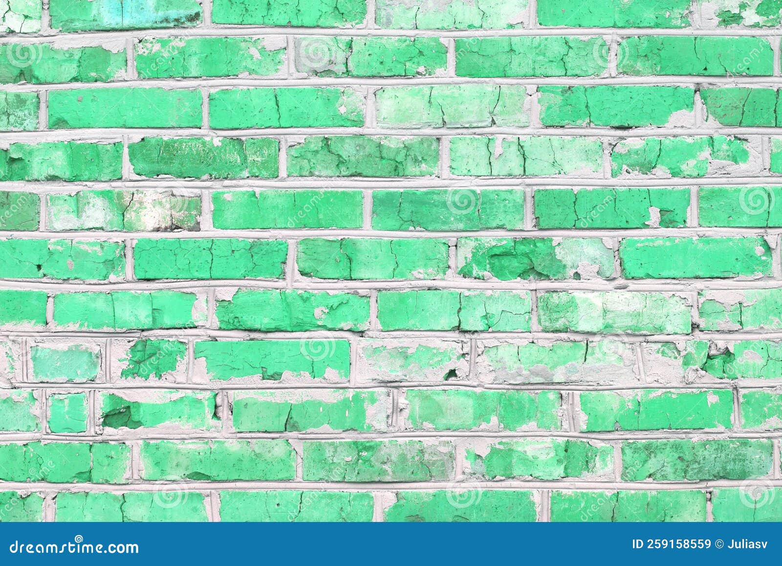 Brick Wall with Unusual Green Bricks Stock Image - Image of paint ...