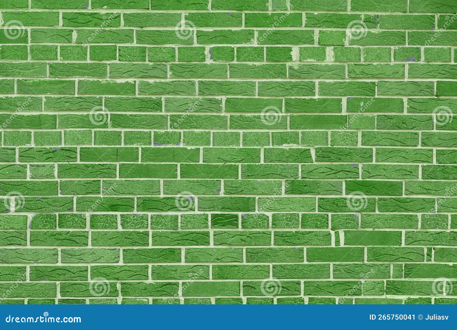 Brick Wall with Unusual Green Bricks Stock Image - Image of nature ...