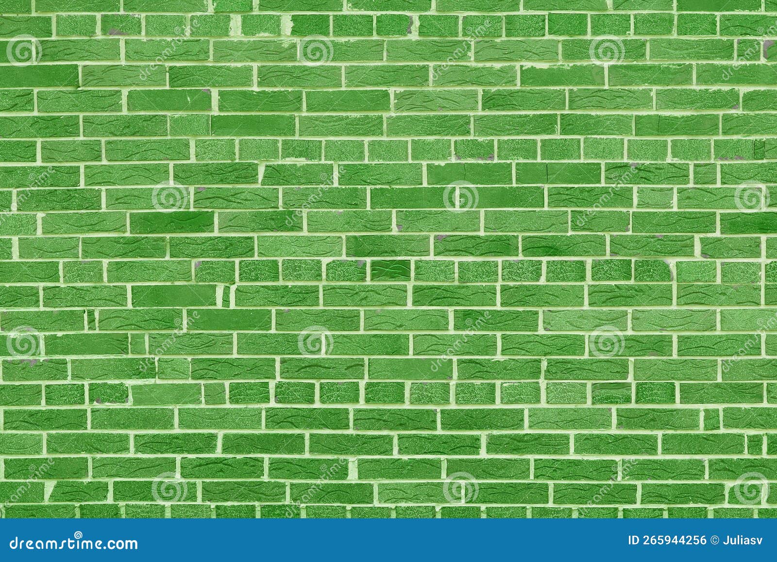 Brick Wall with Unusual Green Bricks Stock Photo - Image of material ...