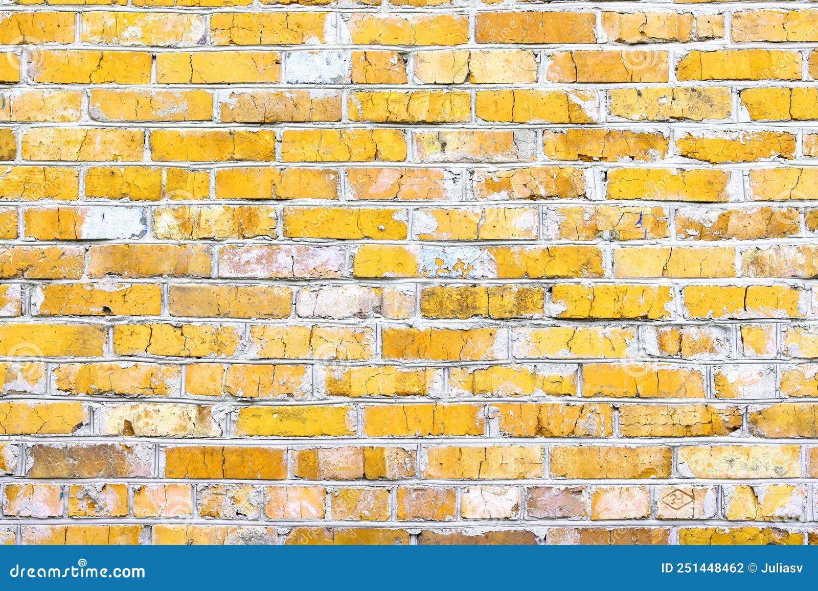 Brick Wall with Unusual Yellow Bricks Stock Photo - Image of concrete ...