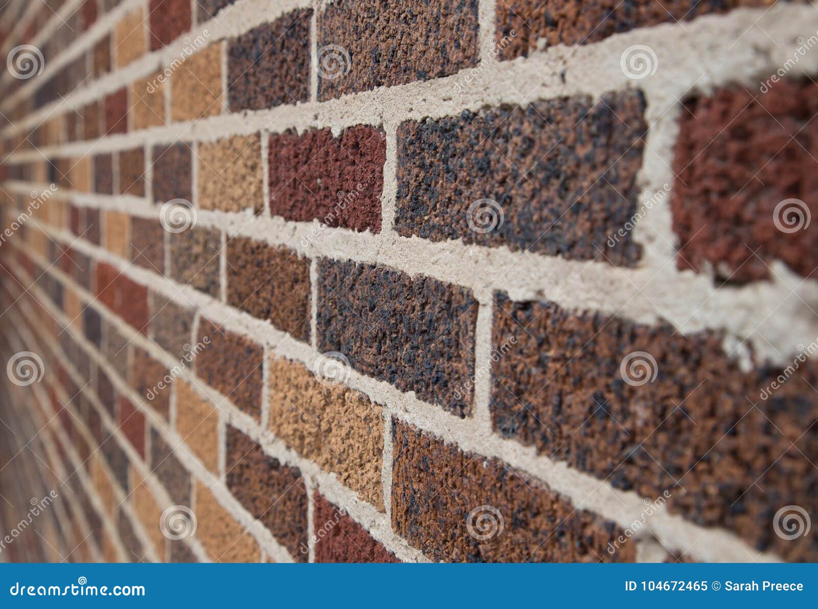 Brick Wall with Various Colors Stock Image - Image of backdrop, color ...