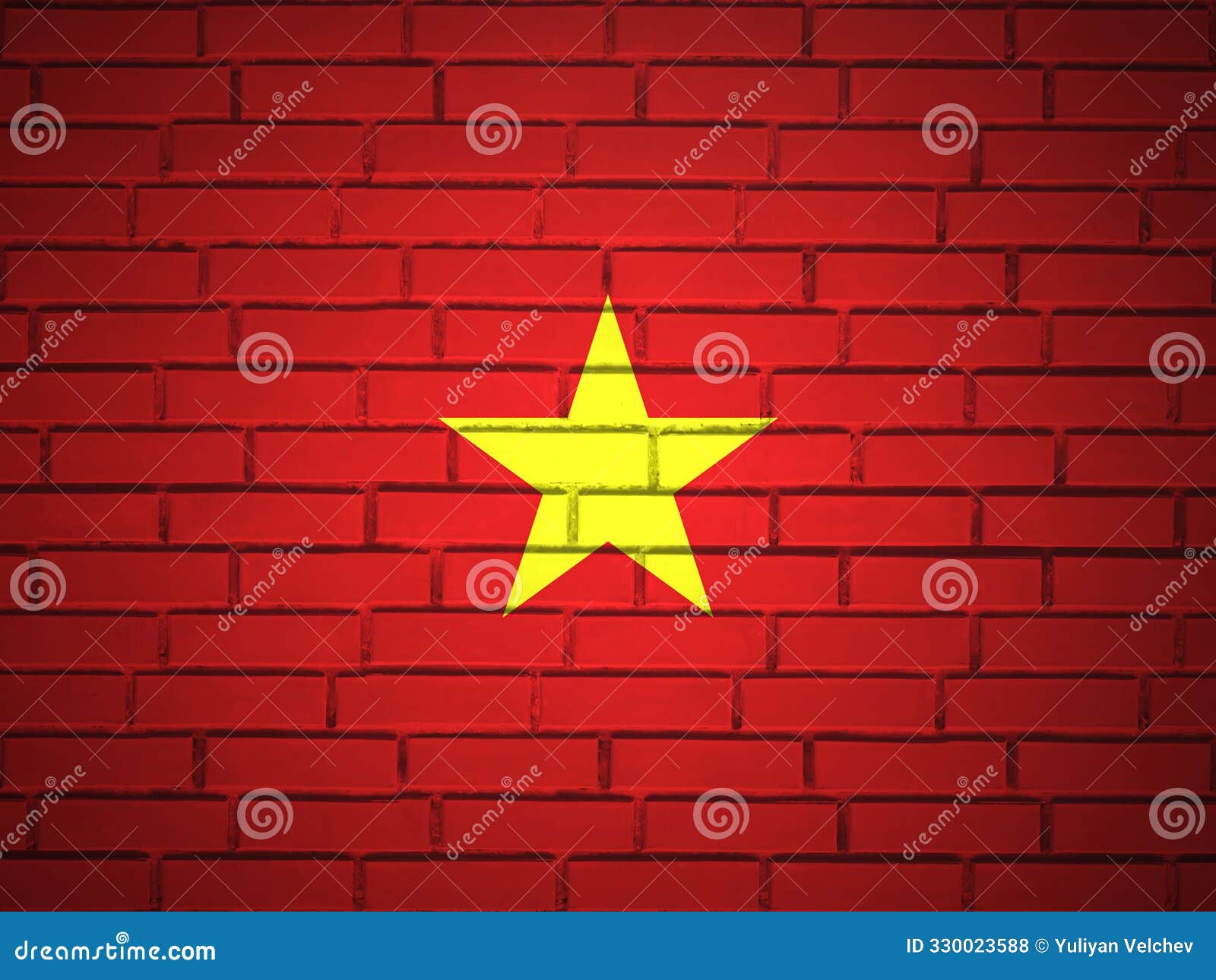 Vietnam Flag Illustration. Futuristic Vietnamese Flag Graphic With ...
