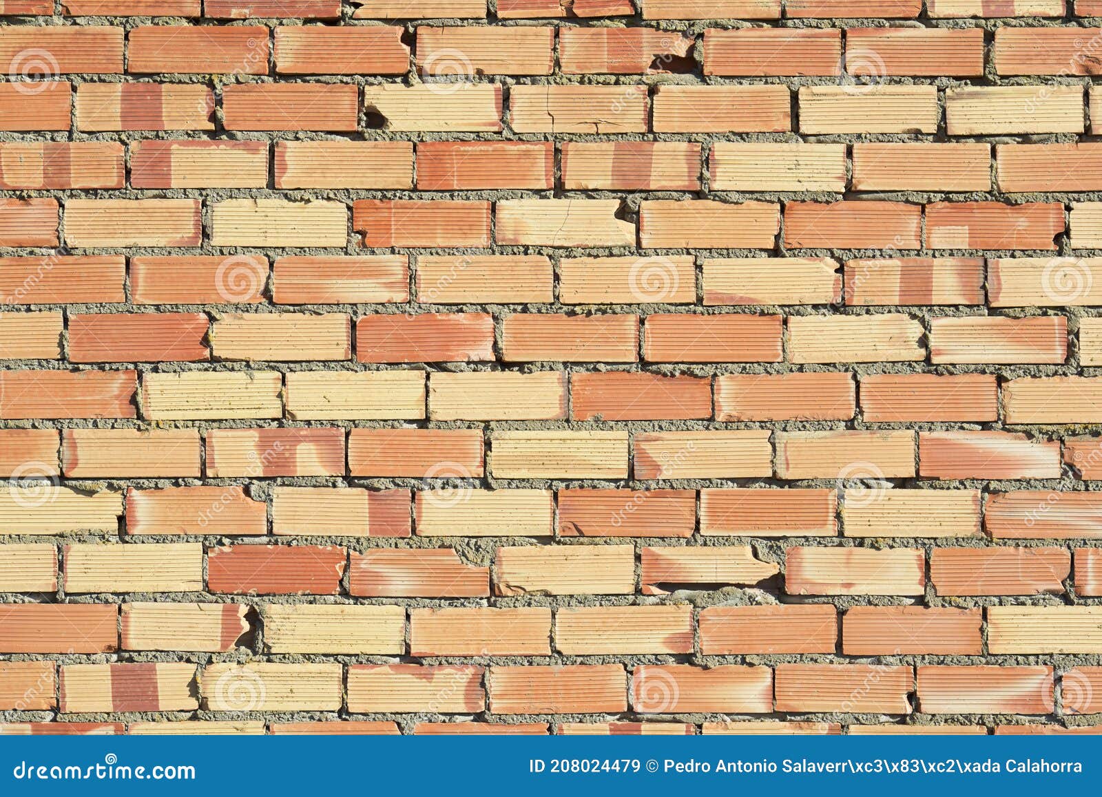 Brick wall view stock image. Image of grunge, detail - 208024479