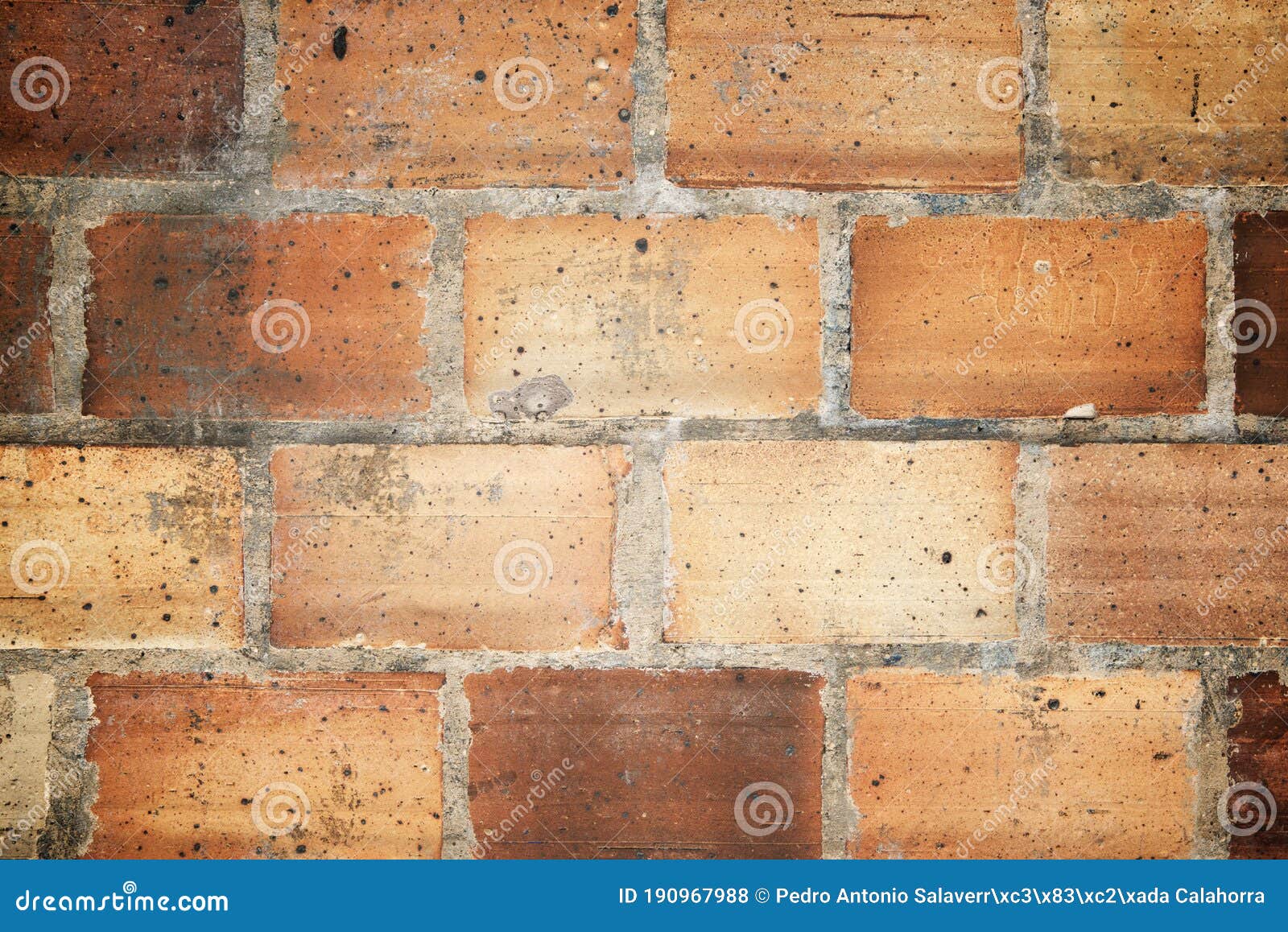 Brick wall view stock photo. Image of effect, floor - 190967988