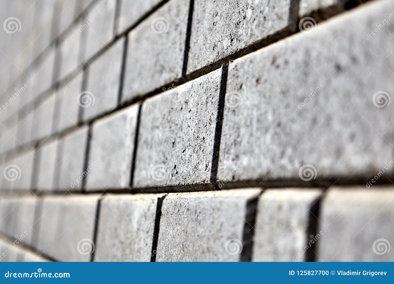 Brick Wall Went Off at a Shallow Depth of Field. Stock Photo - Image of ...