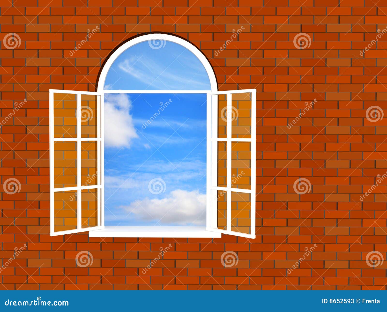 Brick wall with a window stock image. Image of opportunity - 8652593