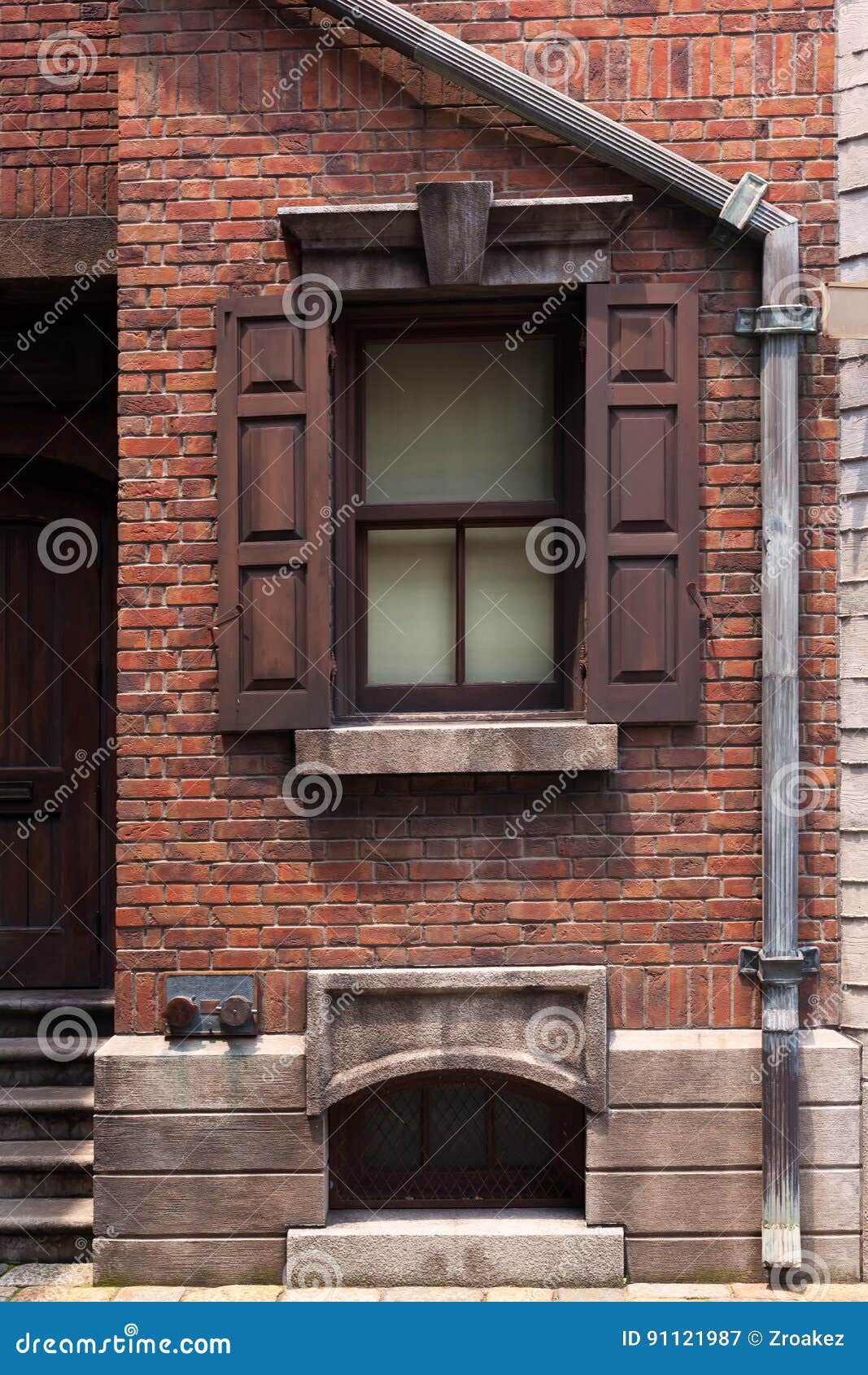 Brick wall window stock image. Image of pattern, frame - 91121987