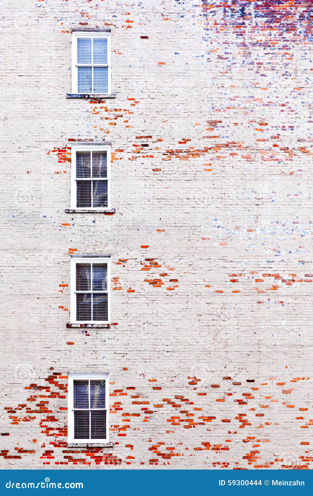 Brick wall with windows stock photo. Image of drainpipe - 59300444