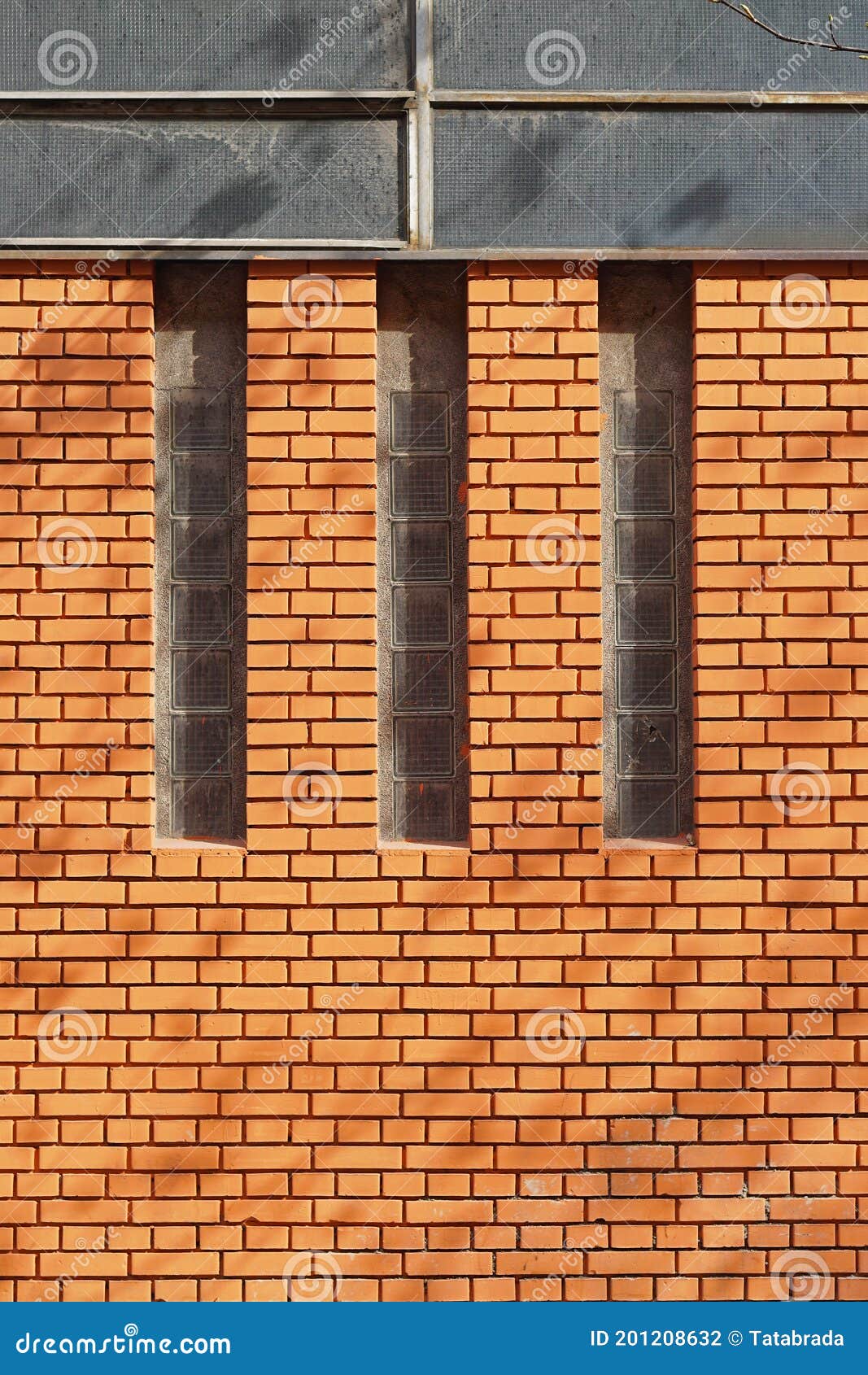 Brick wall windows stock photo. Image of building, light - 201208632