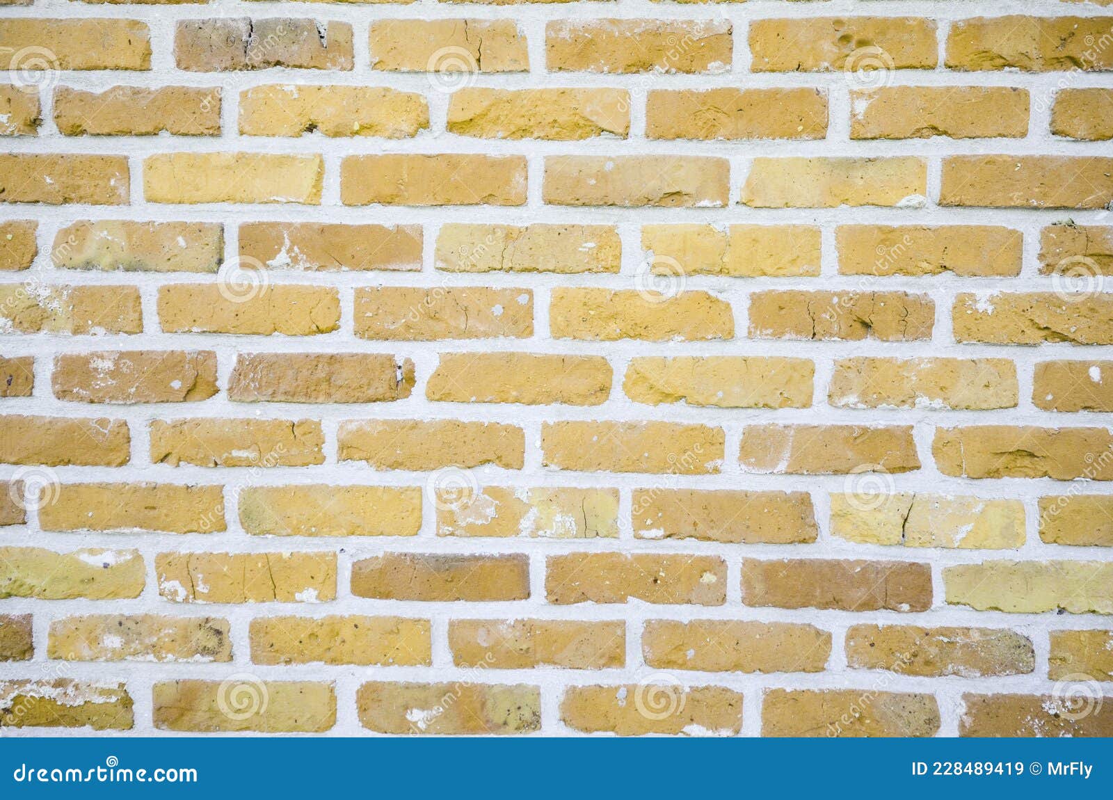 Brick Wall, Yellow Rustic Look, Background Texture Stock Image - Image ...
