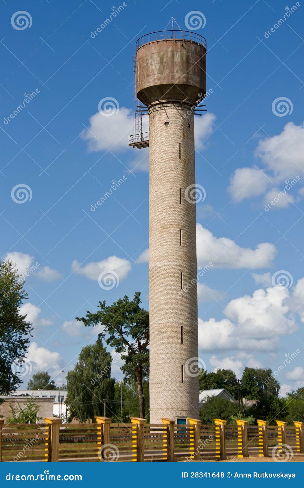 Brick water tower stock photo. Image of urban, storage - 28341648