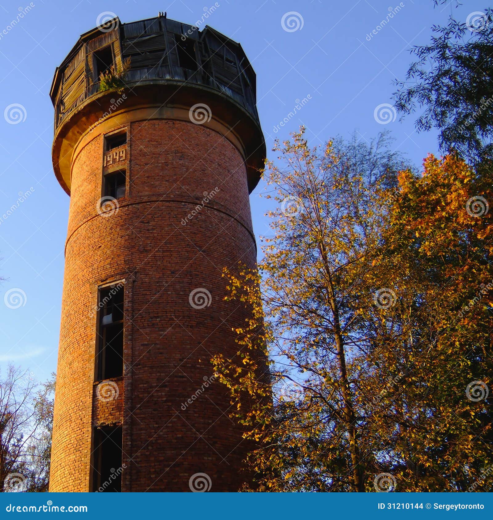 Brick water tower stock photo. Image of renovated, architecture - 31210144