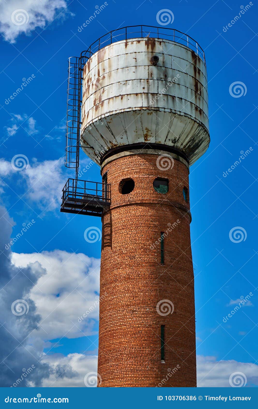 Brick water tower stock photo. Image of building, water - 103706386