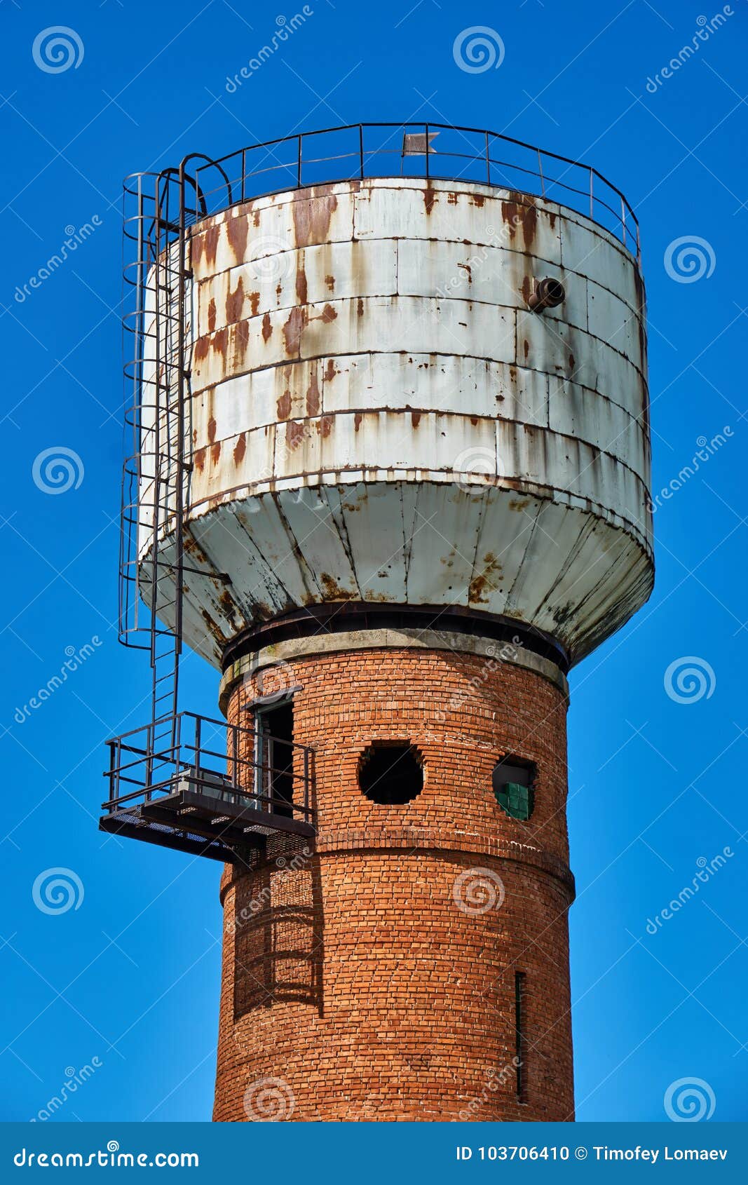 Brick water tower stock photo. Image of tanks, retro - 103706410