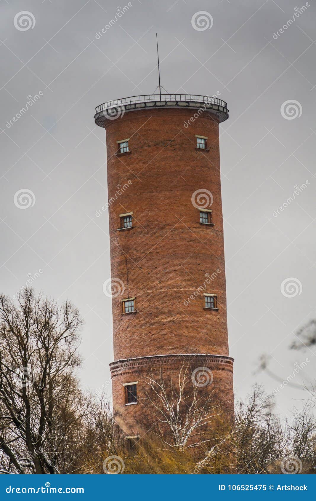 Brick Water Tower stock image. Image of storage, industrial - 106525475