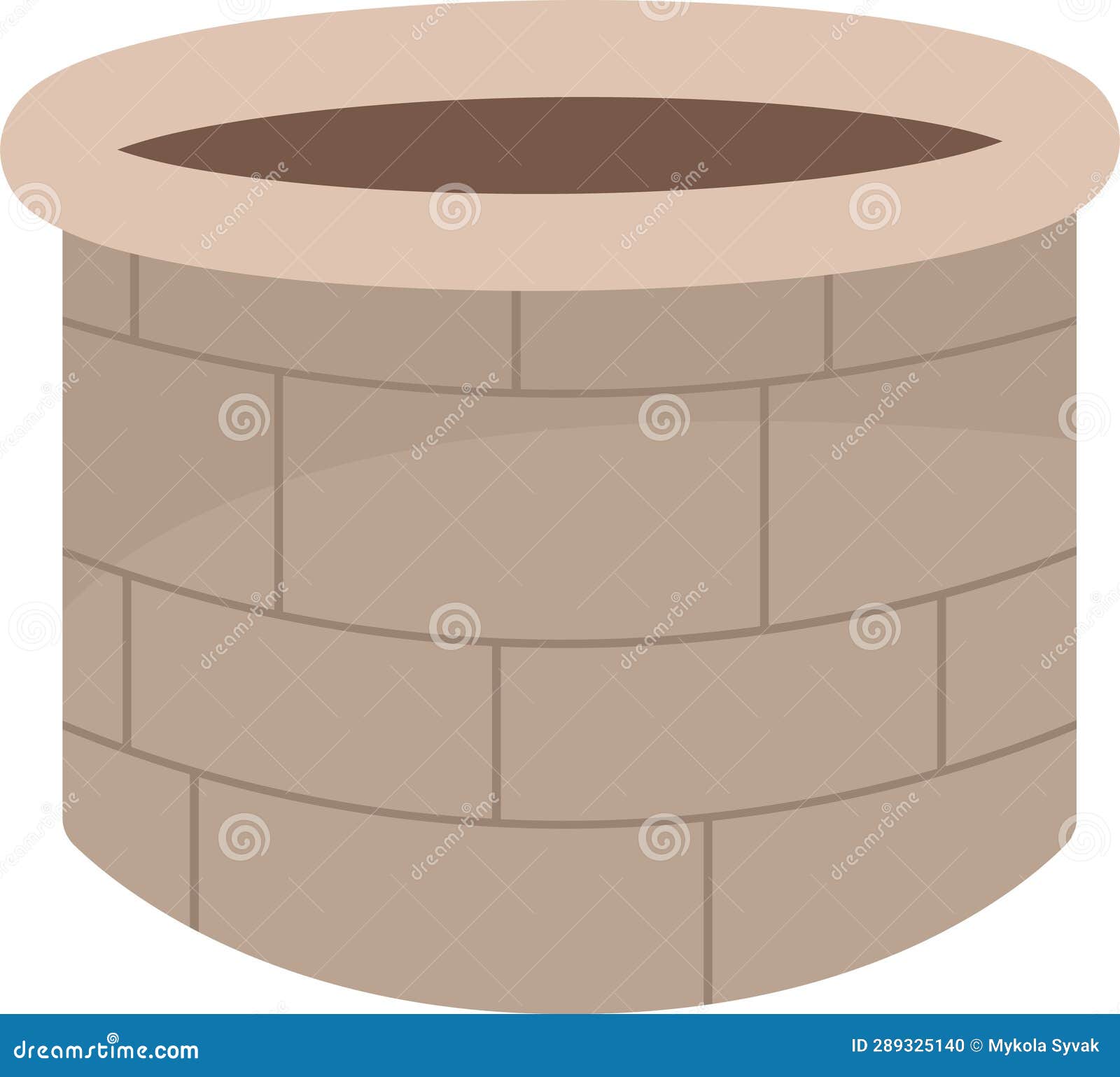 Brick Water Well stock vector. Illustration of village - 289325140