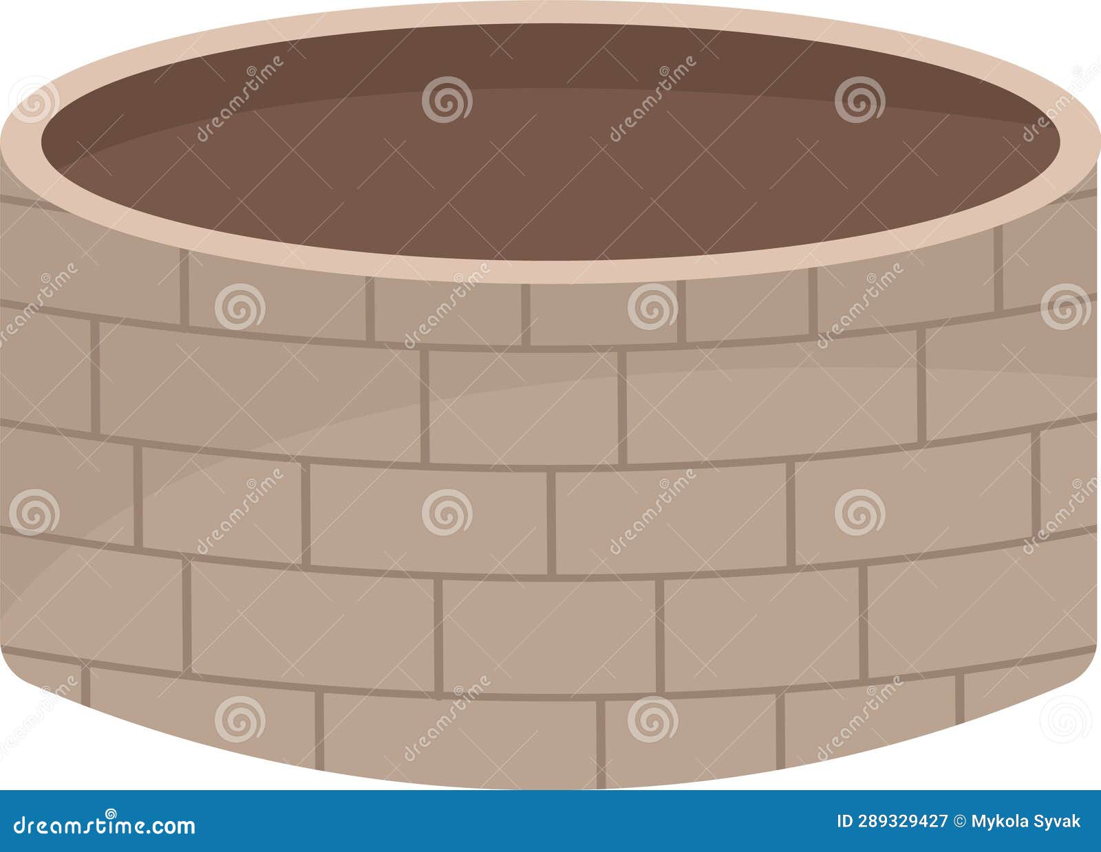 Brick Water Well stock illustration. Illustration of rope - 289329427
