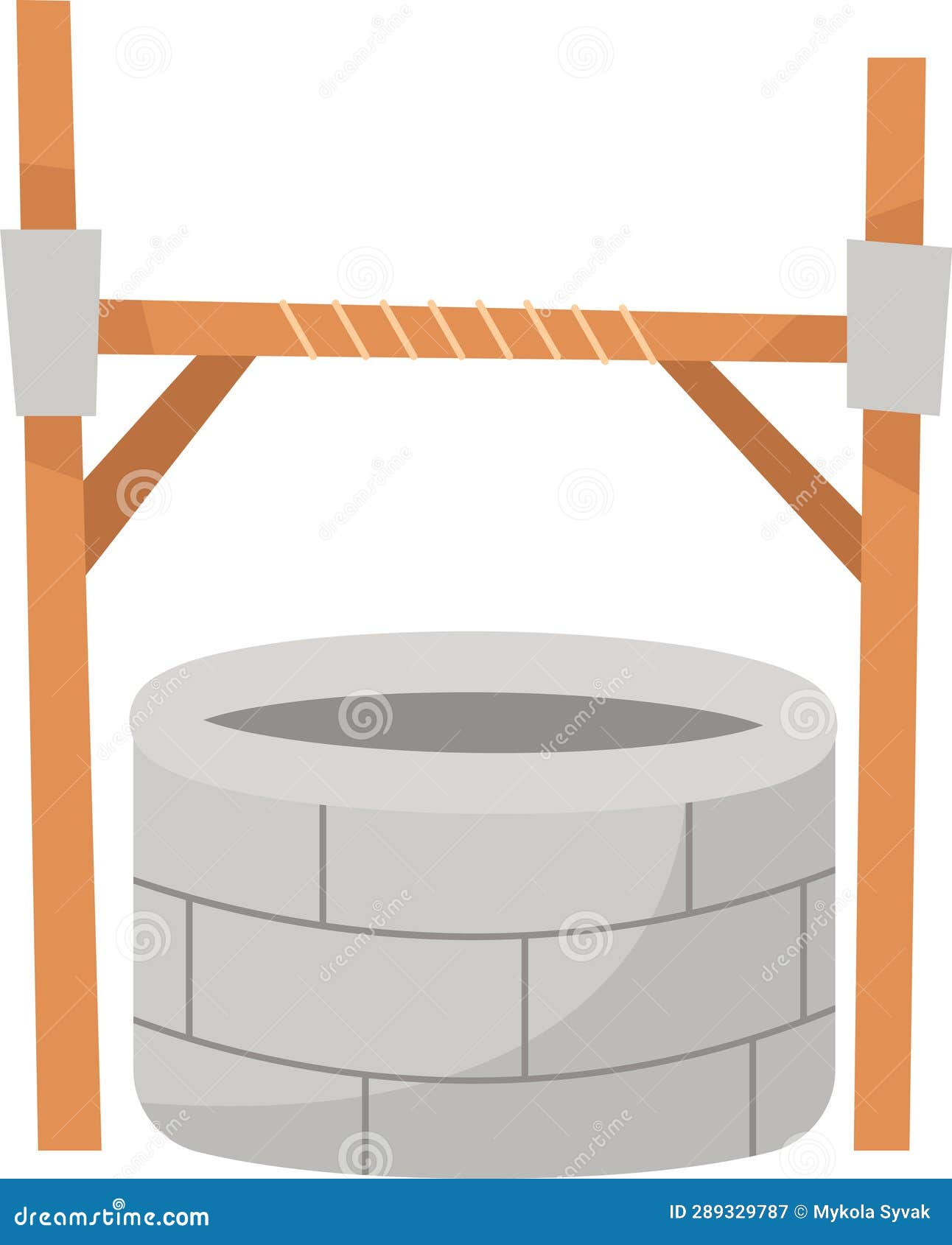 Brick Water Well stock illustration. Illustration of water - 289329787